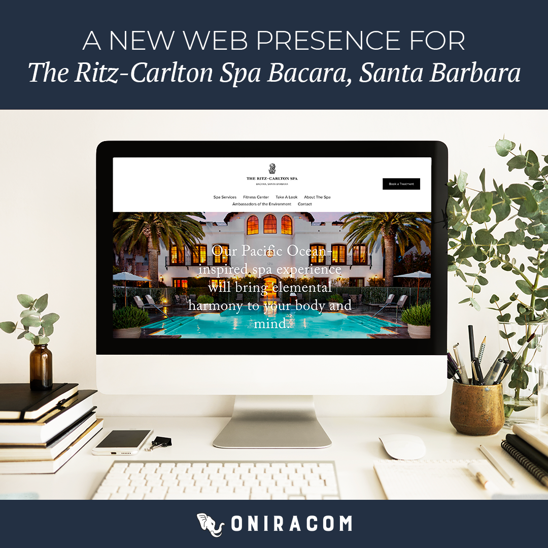 Website for The Ritz-Carlton Bacara Spa - Oniracom