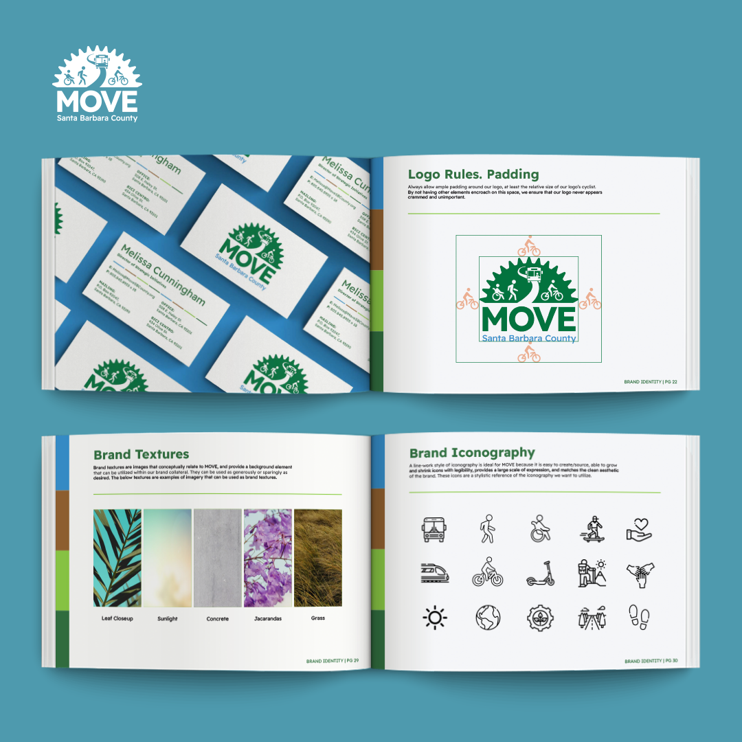 Visual Identity & Brand Handbook for MOVE Santa Barbara County - Oniracom